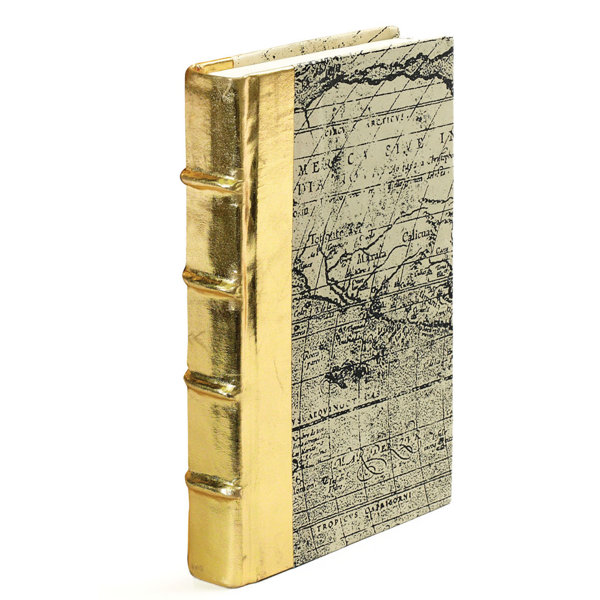 Darby Home Co Liska Single Gold/Gray Paper Metallic Gold Book & Reviews ...