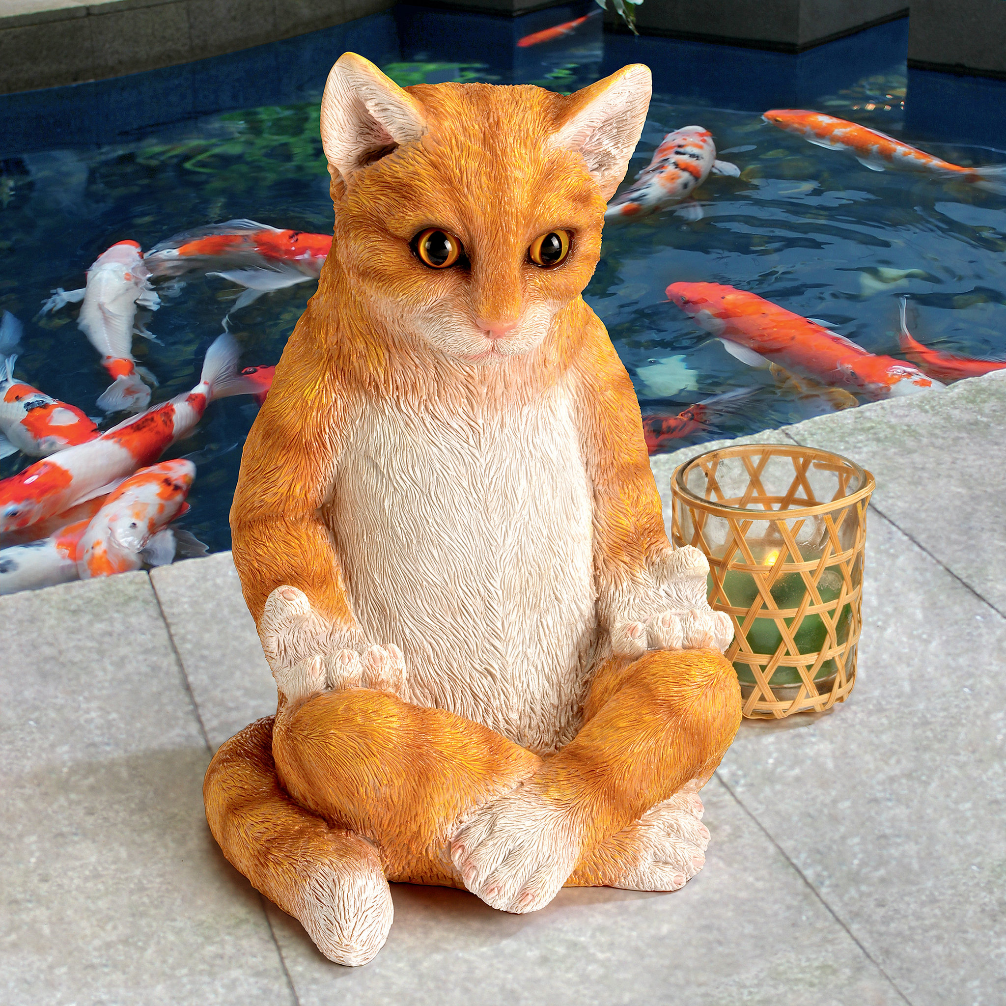 Design Toscano Zen Kitty Meditating Cat Statue & Reviews | Wayfair