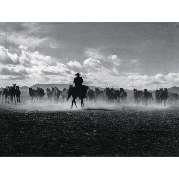 Union Rustic Traditional Western Cowboy - Wrapped Canvas Photograph ...