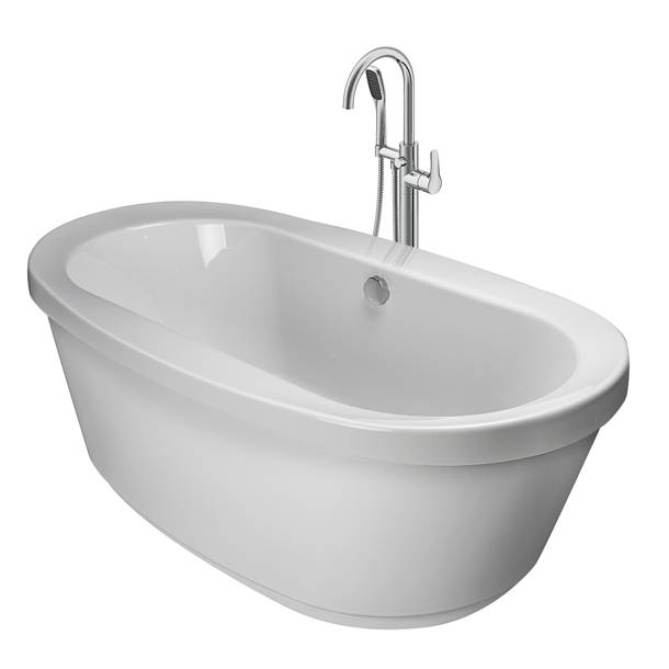 JACUZZI® Inizio™ 65.5'' x 35.625'' Freestanding Whirlpool Acrylic ...