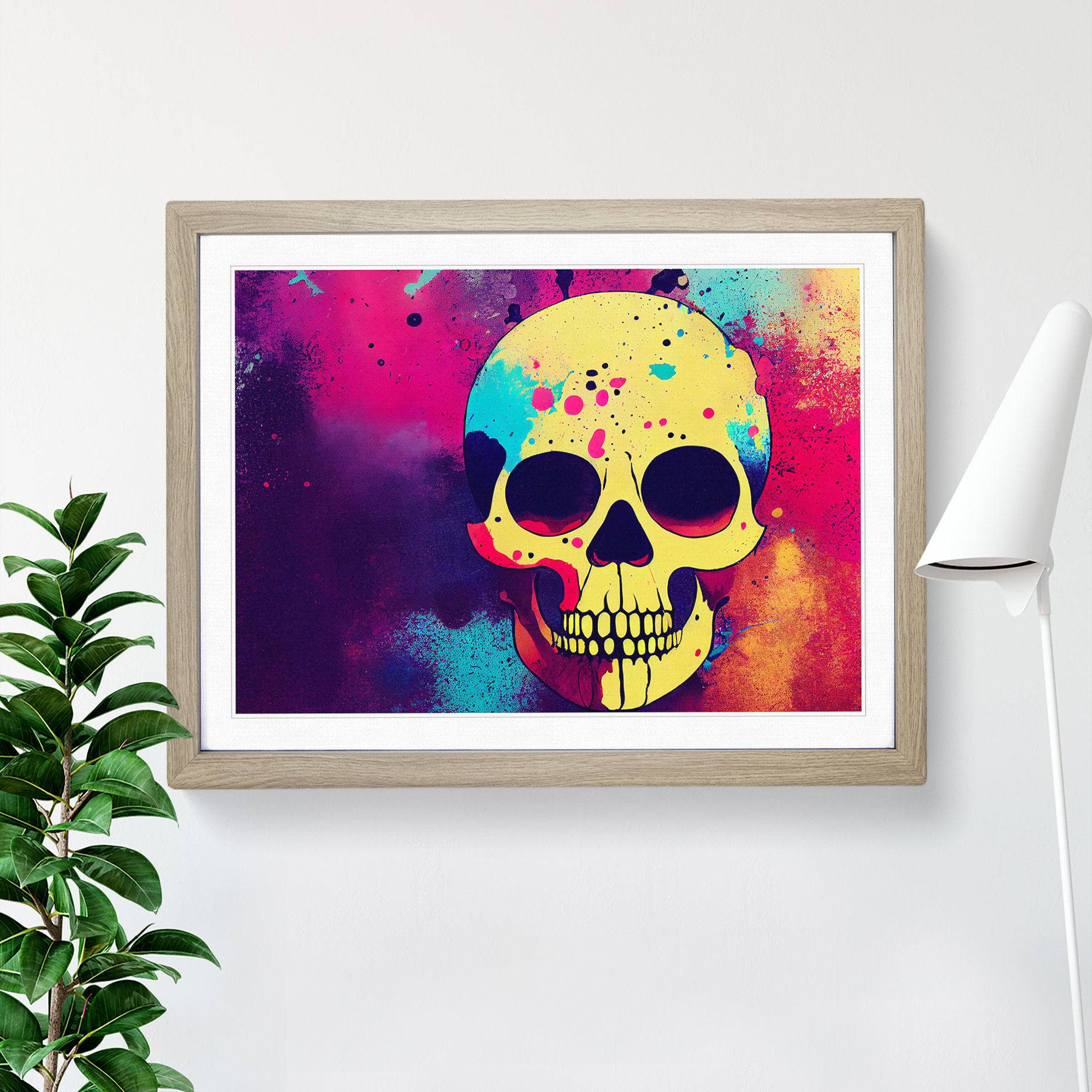 Maturi Skull Paint Splatter Vol.6 Abstract | Wayfair.co.uk