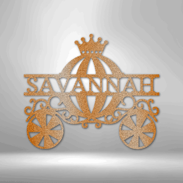 Trinx Gaylan Princess Carriage Steel Sign Wall Decor | Wayfair