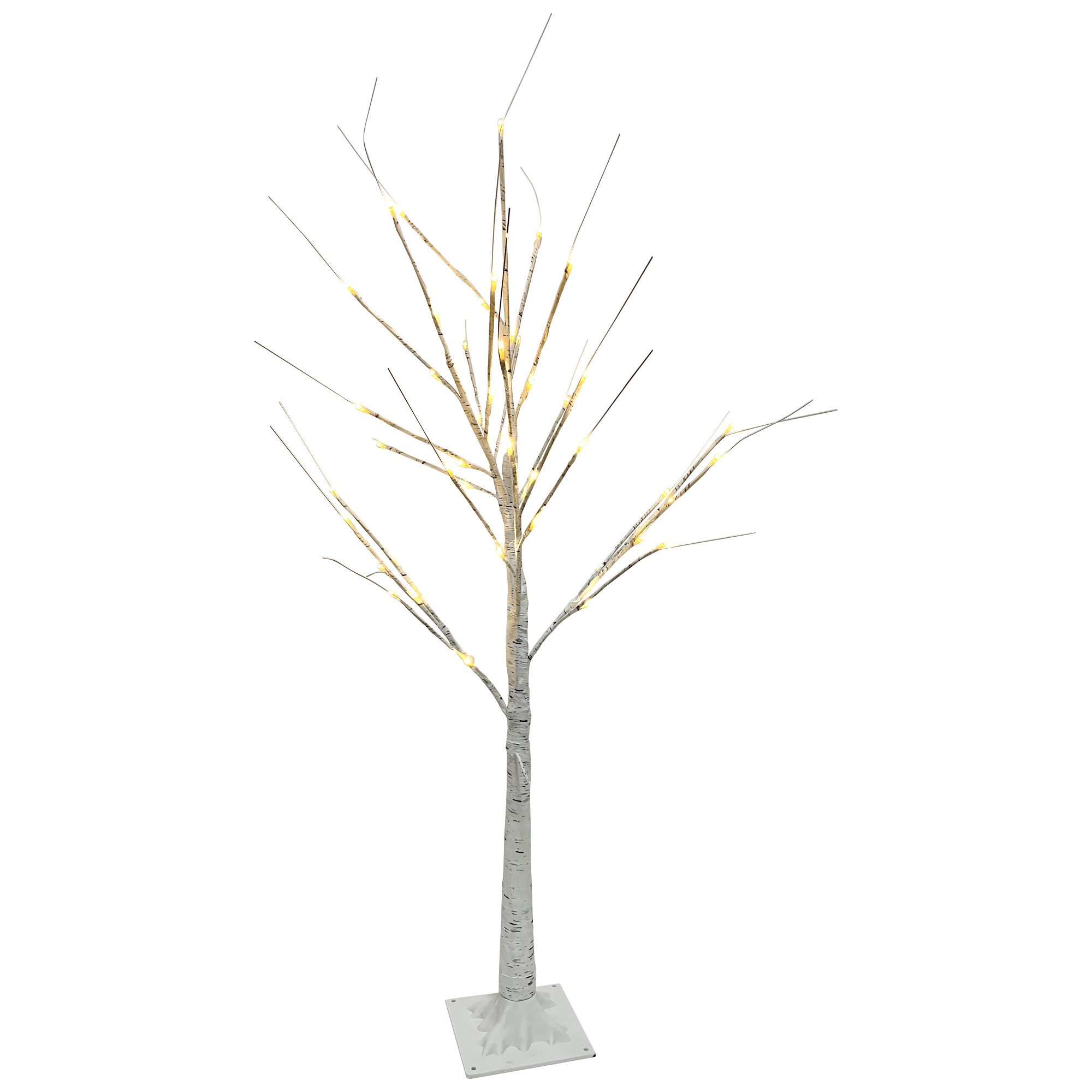 Northlight 4' LED Lighted White Birch Christmas Twig Tree - Warm White ...