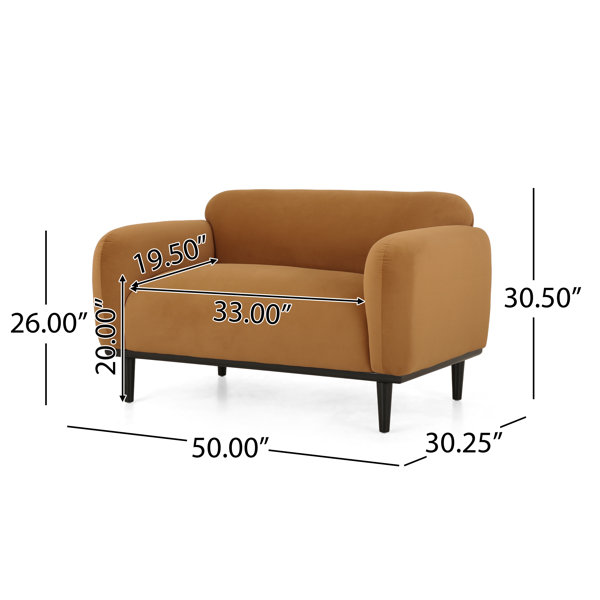 Wade Logan® Ameriya 50'' Upholstered Loveseat & Reviews | Wayfair