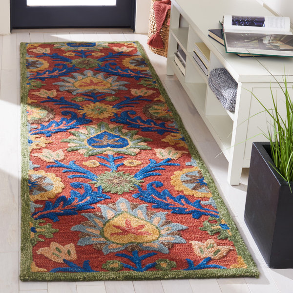 Langley Street Gulledge Handmade Red/Blue/Yellow/Green Rug & Reviews ...