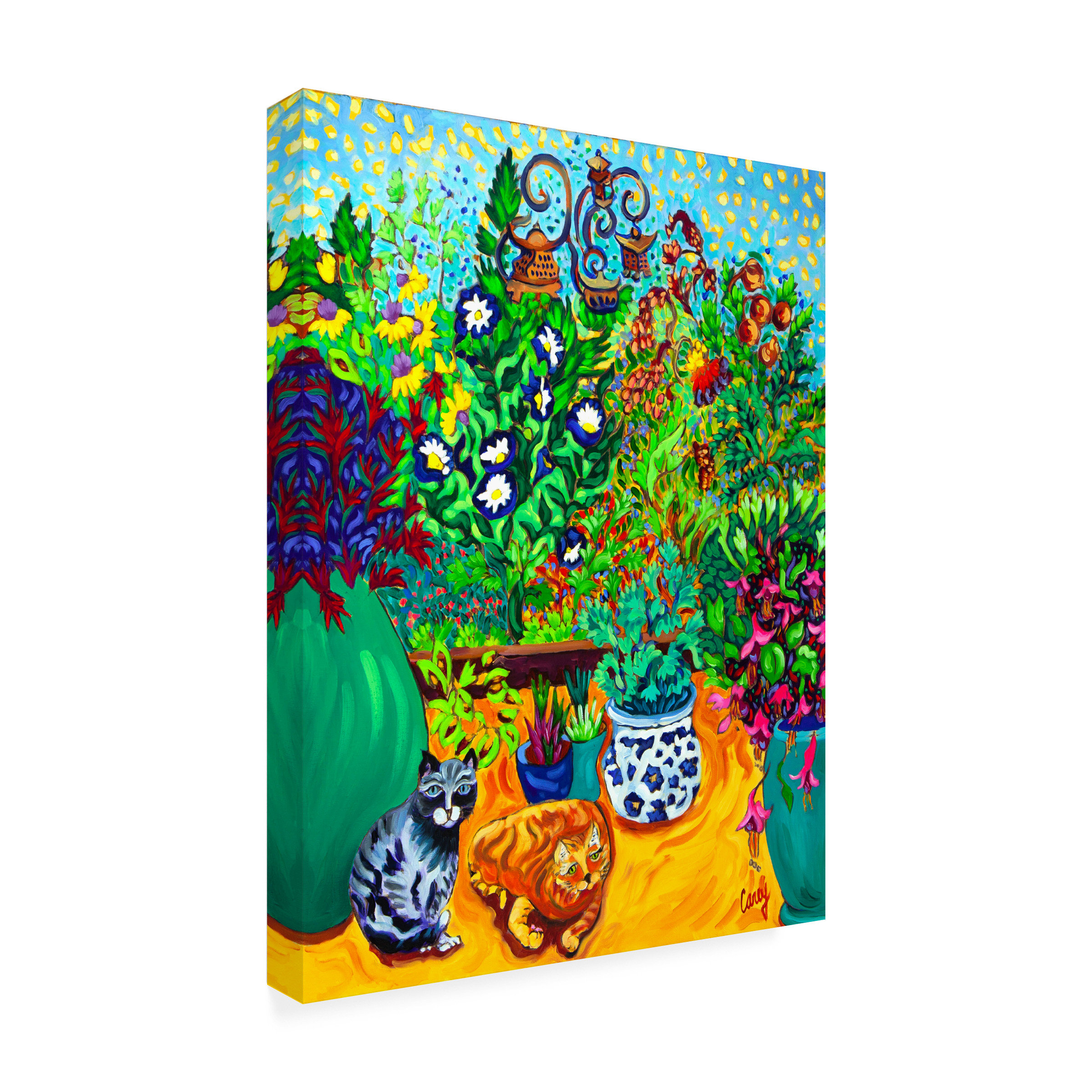 Charlton Home® Los Gatos Garden On Canvas by Cathy Carey Painting | Wayfair