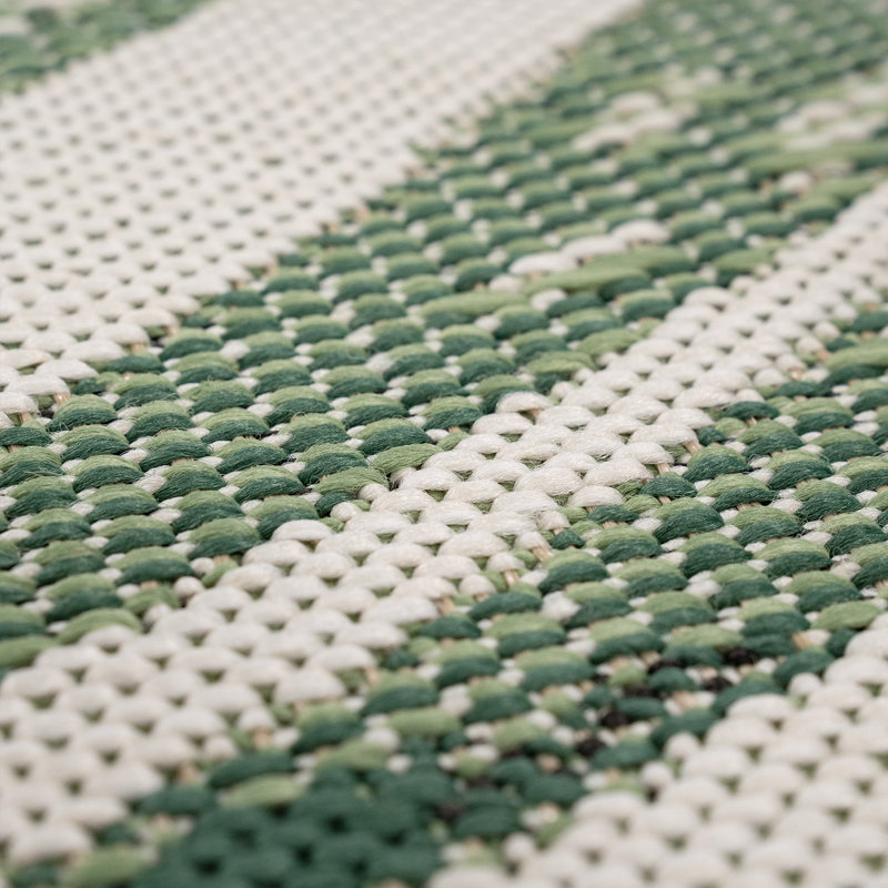 Beachcrest Home Vern Flatweave Green/Cream Indoor/Outdoor Rug & Reviews ...