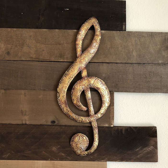 Winston Porter Traditional Music Note Metal Wall Decor & Reviews | Wayfair