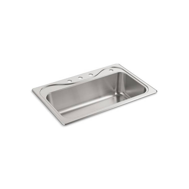 Sterling By Kohler Southhaven 22'' W Single Bowl Stainless Steel Drop ...