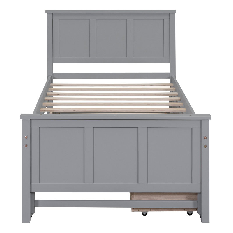 Red Barrel Studio® Twin 2 Drawer Platforms Bed with Trundle by Red ...