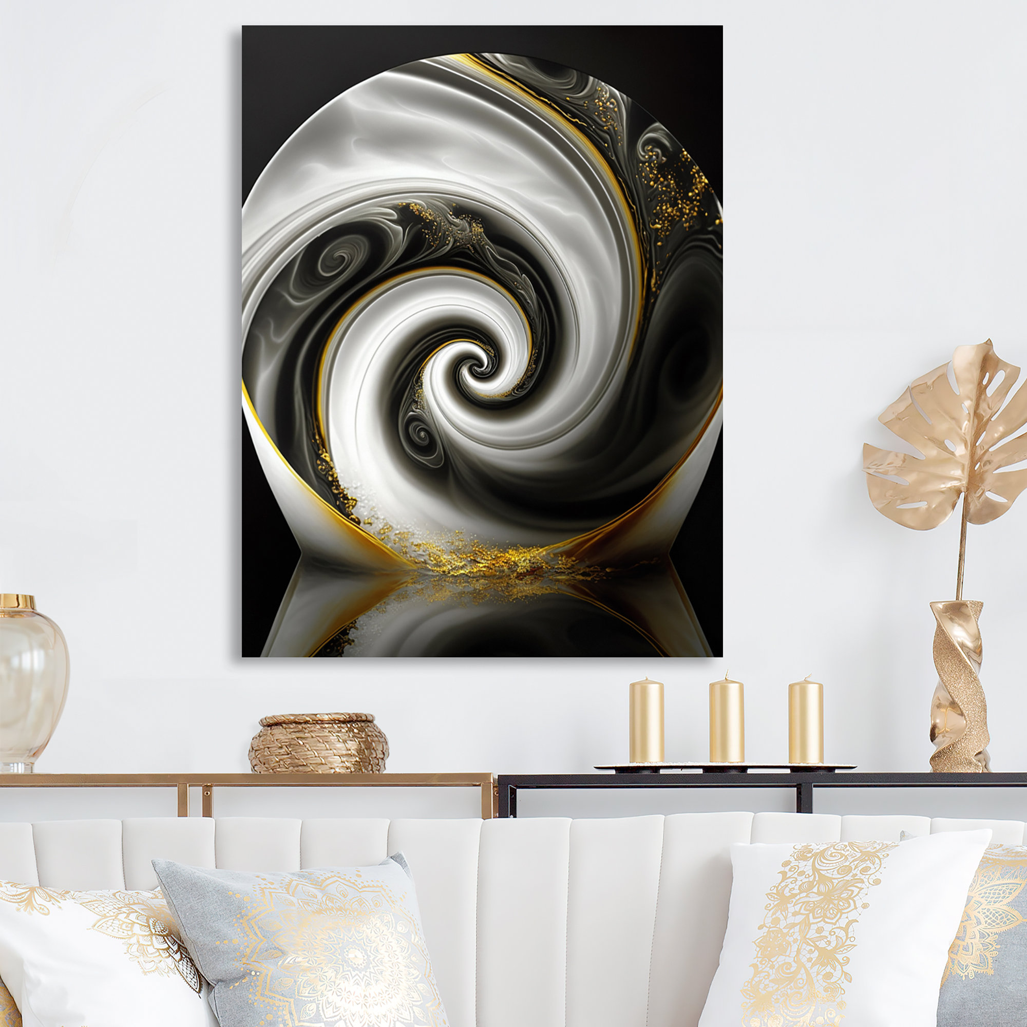 Mercer41 Abstract Modern Swirl II Abstract Modern Swirl II On Metal ...