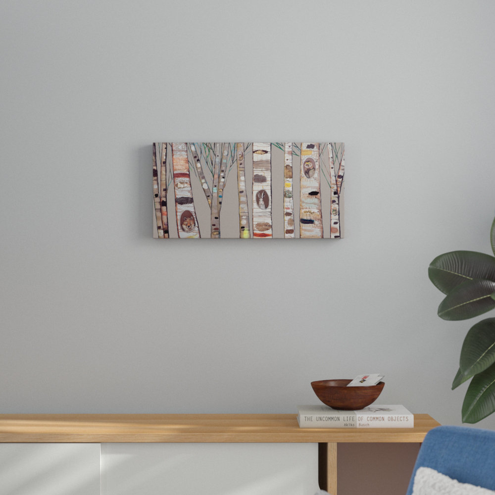 Ebern Designs Birch Trees by Eli Halpin - Wrapped Canvas Print ...