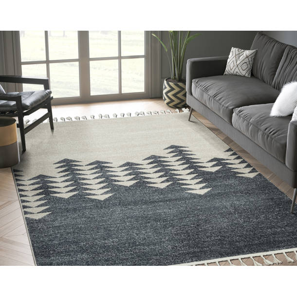 Union Rustic Galey Performance Gray/Cream Rug | Wayfair