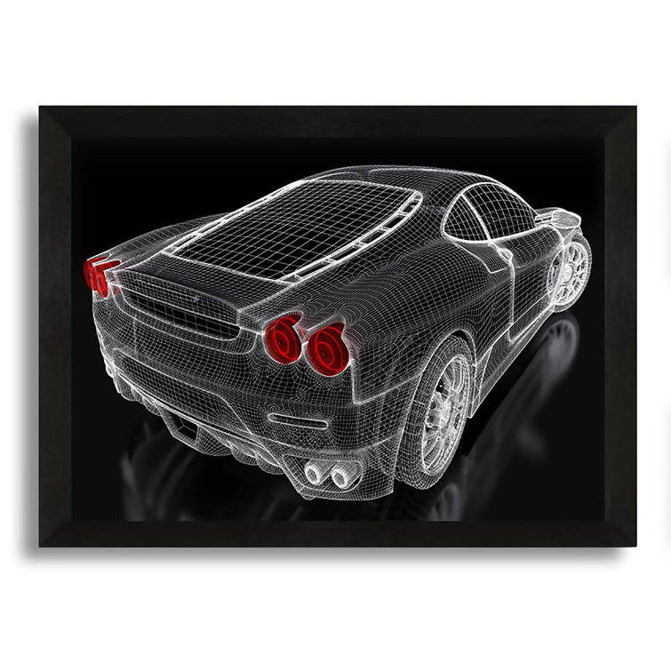 Ebern Designs Ferrari F430 Drawing - Picture Frame Graphic Art on ...