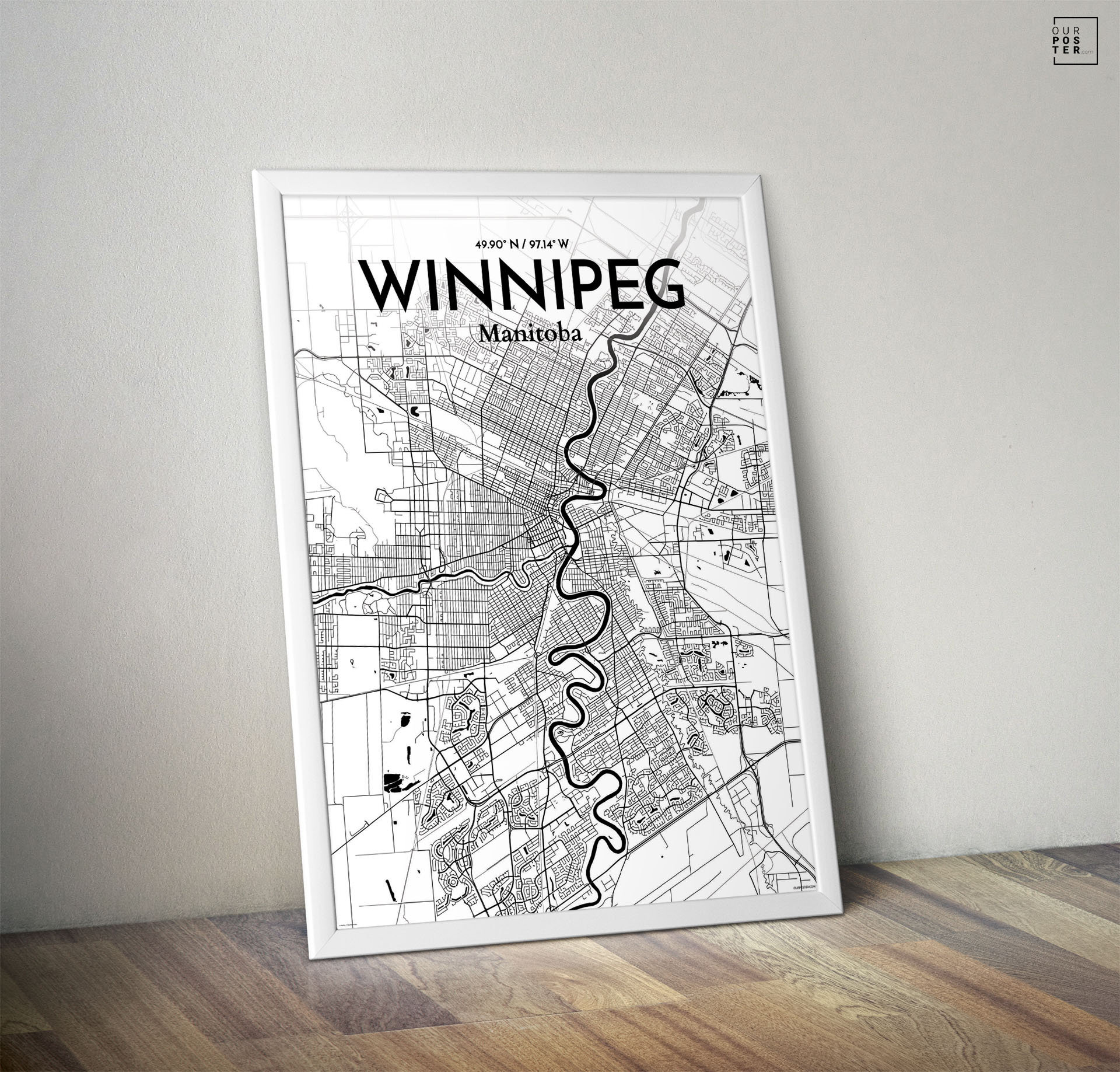 OurPoster.com Winnipeg City Map - Panoramic Graphic Art - Wayfair Canada