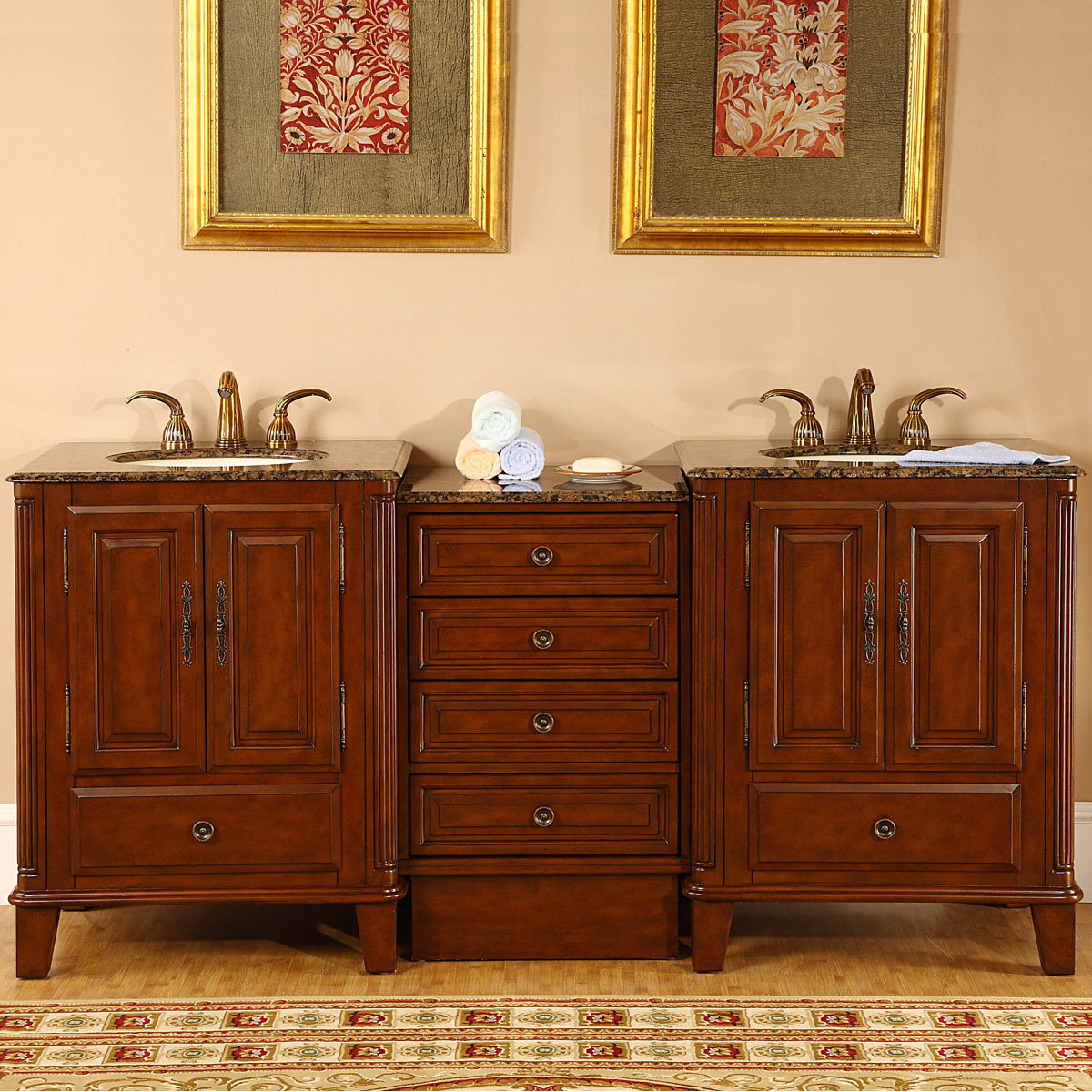 Astoria Grand Sunnydale 76'' Free-standing Double Bathroom Vanity with ...