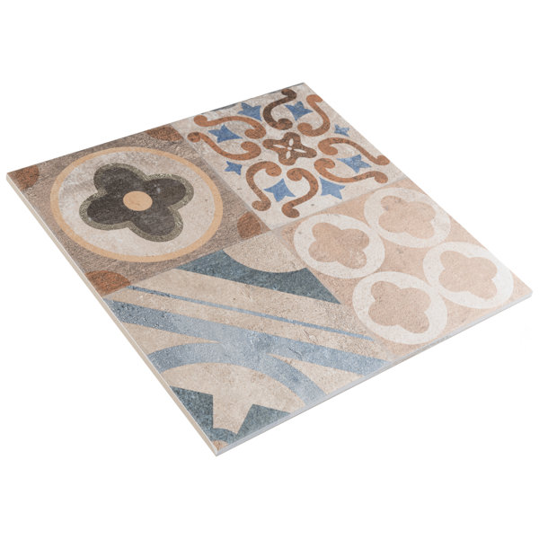 Merola Tile Cazorla Deco 12" x 12" Porcelain Patterned Singular Floor ...
