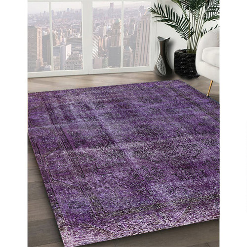 17 Stories Dark Purple Rug | Wayfair
