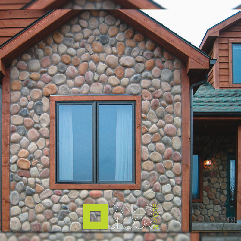 Panels Decor 48-1/2" x 25" Faux River Rock Wall Paneling | Wayfair