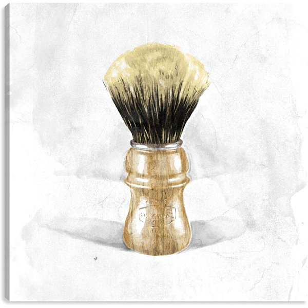 Red Barrel Studio® Wood Shave Brush - Wrapped Canvas Painting | Wayfair