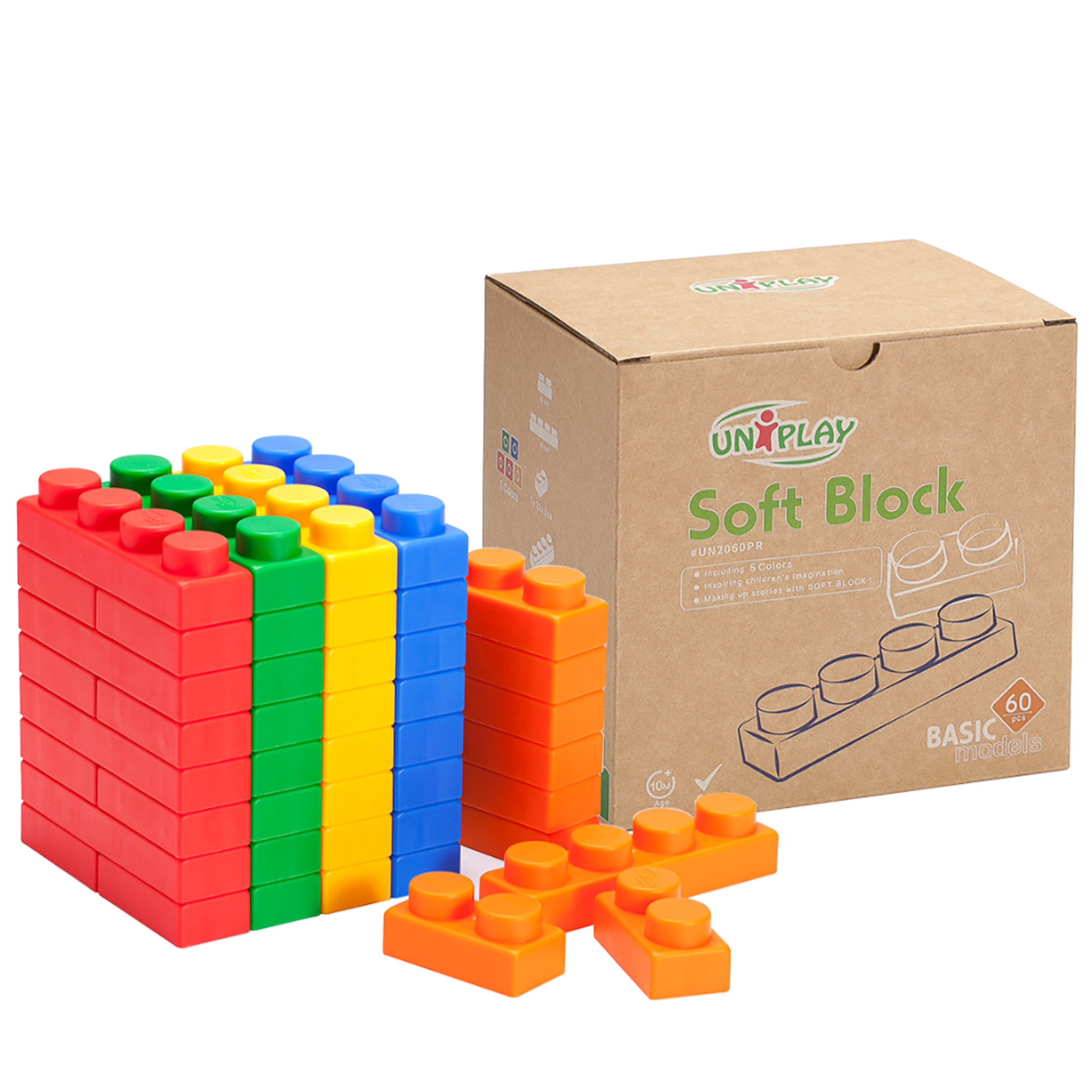 UNiPLAY Soft Plastic Stacking Building Blocks | Wayfair