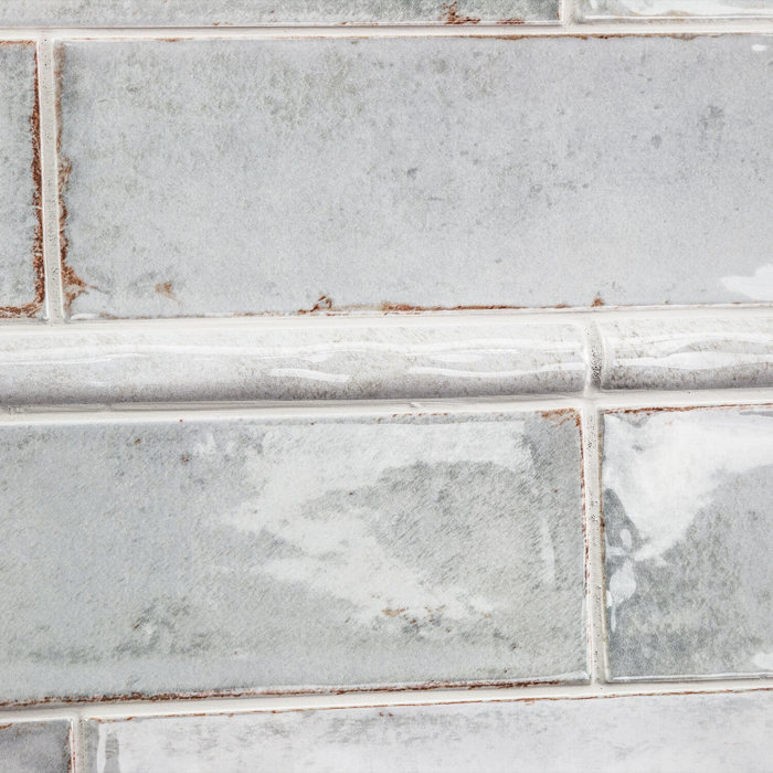 Ivy Hill Tile Moze 12" x 0.75" Ceramic Pencil Liner Tile Trim in Gray ...