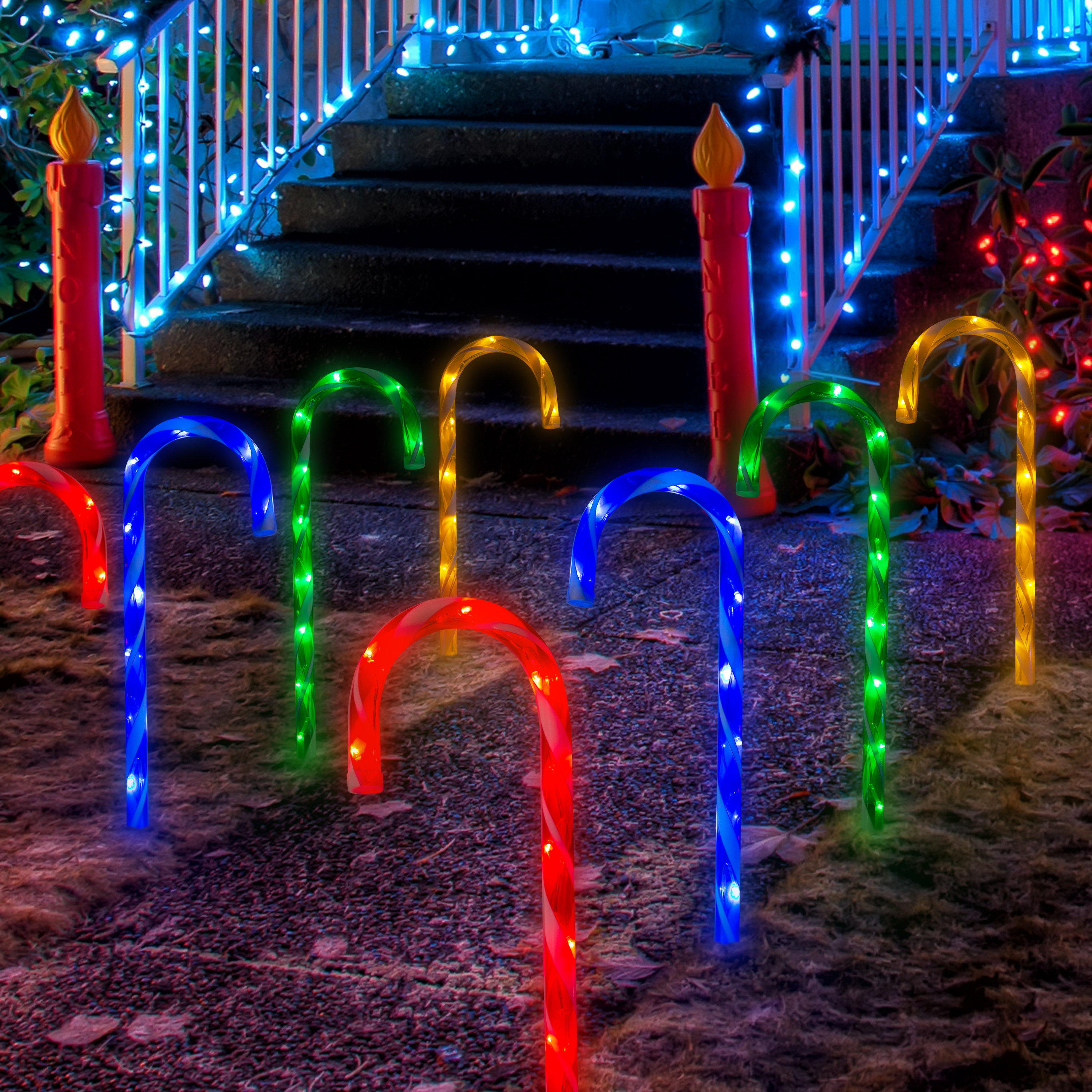 The Seasonal Aisle LED Indoor / Outdoor Luminary & Pathway Lights ...