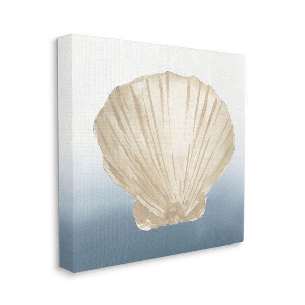 Winston Porter Aquatic Seashell Clam Composition by - Wrapped Canvas ...