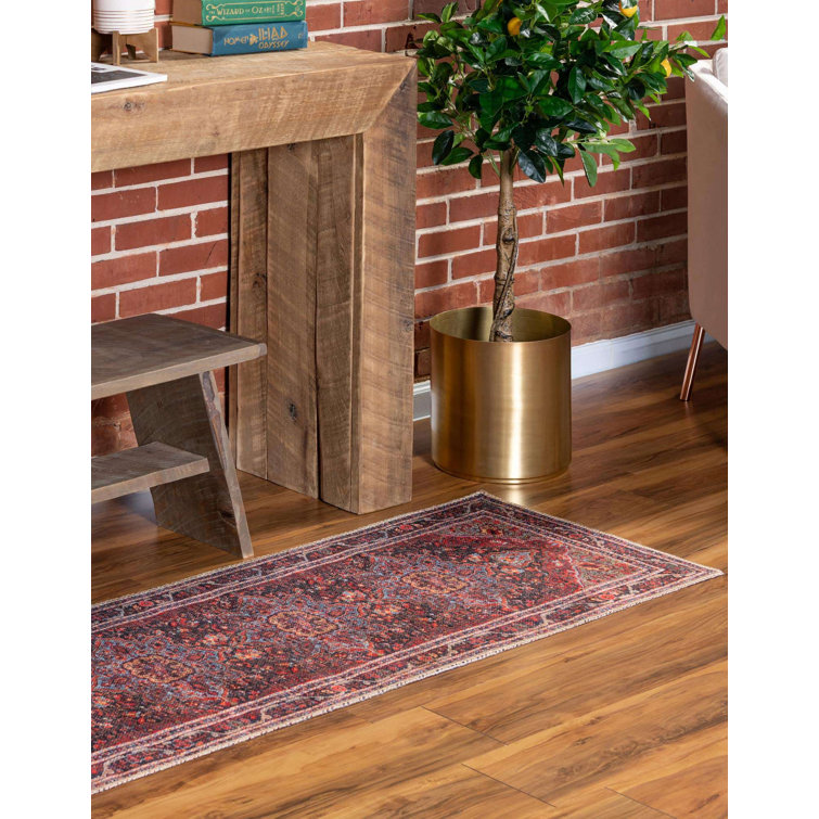 Bungalow Rose Gamero Chenille Burgundy Rug & Reviews | Wayfair