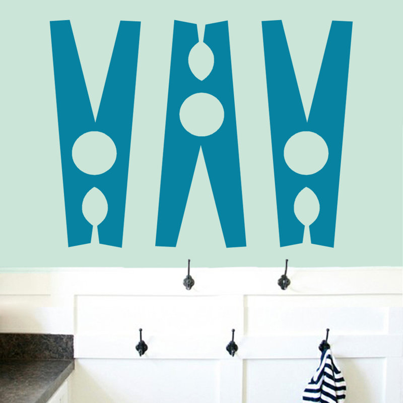 SweetumsWallDecals Clothes Pin Wall Decal | Wayfair