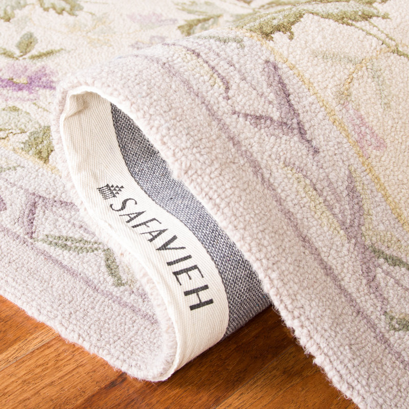 Lark Manor Hollander Handmade Hand Hooked Wool Ivory Rug & Reviews ...