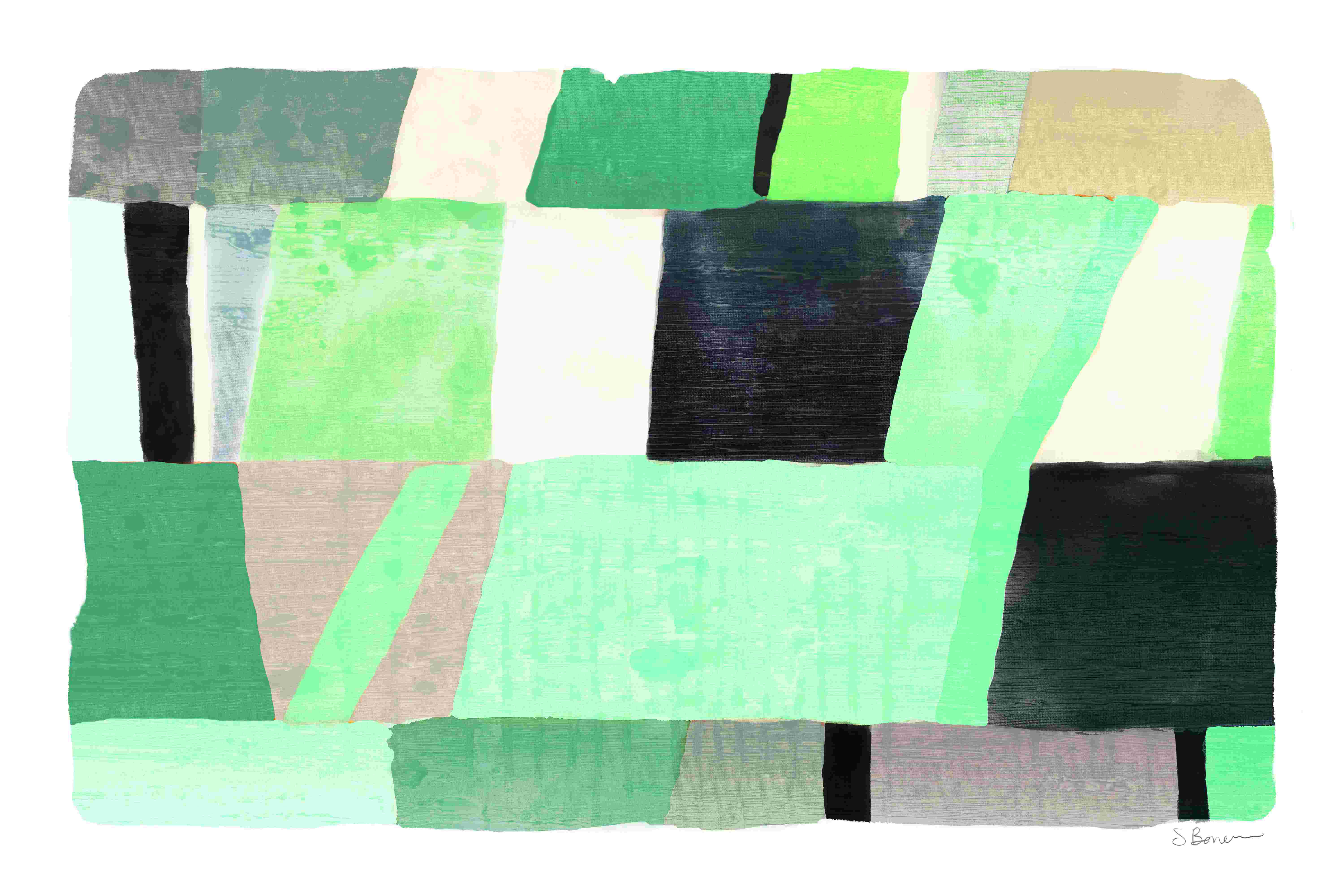 Wrought Studio Blue Abstract Shapes - Wrapped Canvas Painting | Wayfair