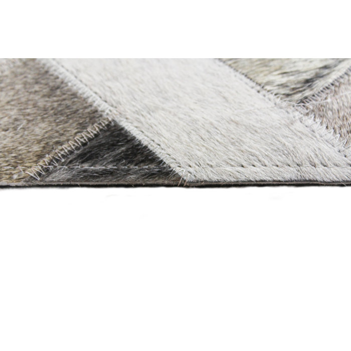 AllModern Marsha Handmade Cowhide Leather Ash Rug & Reviews | Wayfair