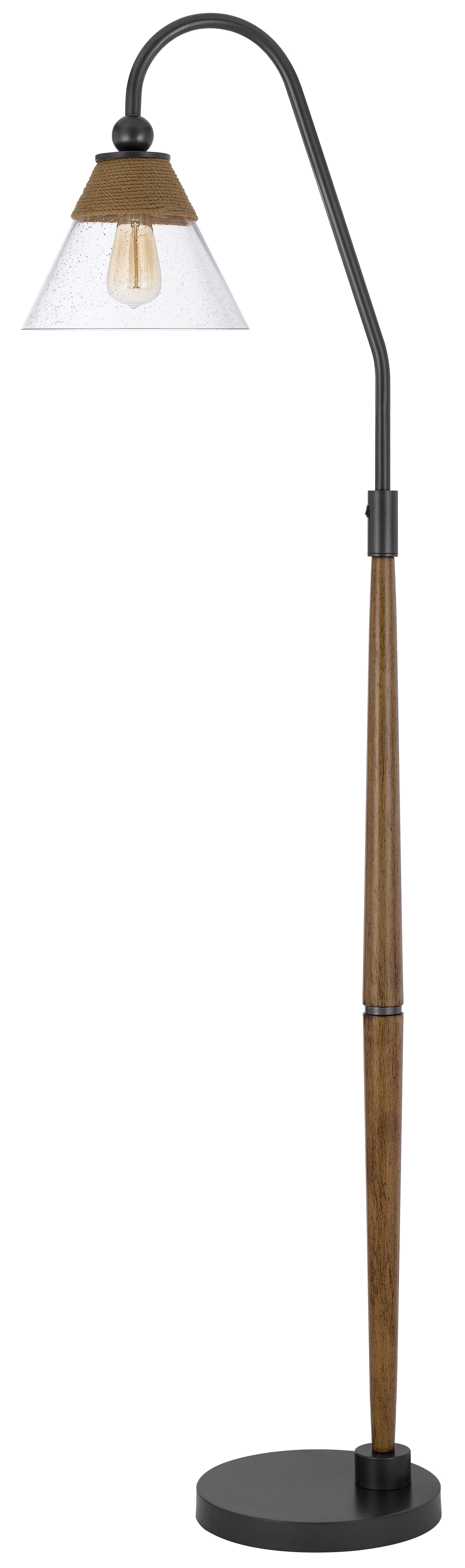 Longshore Tides 60W Hinton Downbridge Rubber Wood / Metal Floor Lamp ...