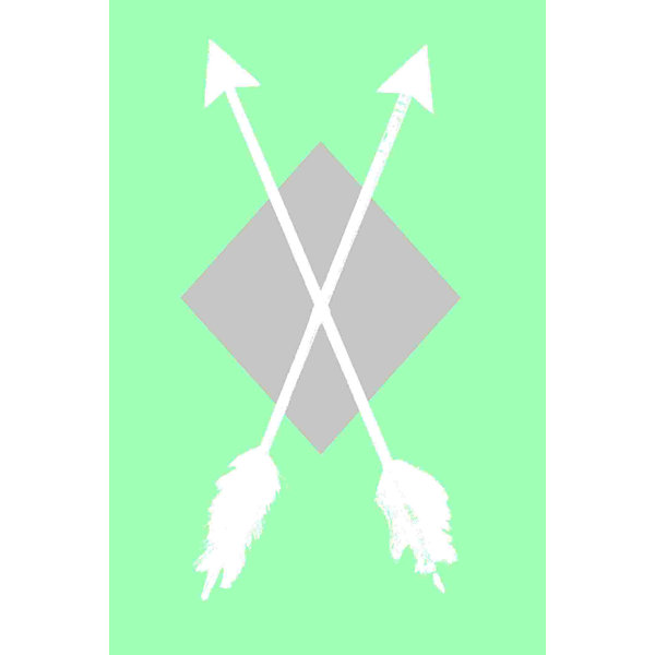 Union Rustic Preppy Arrows Mint - Wrapped Canvas Graphic Art | Wayfair