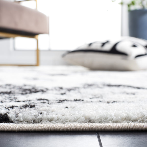 Wade Logan® Dwana Performance Ivory/Black Rug & Reviews | Wayfair