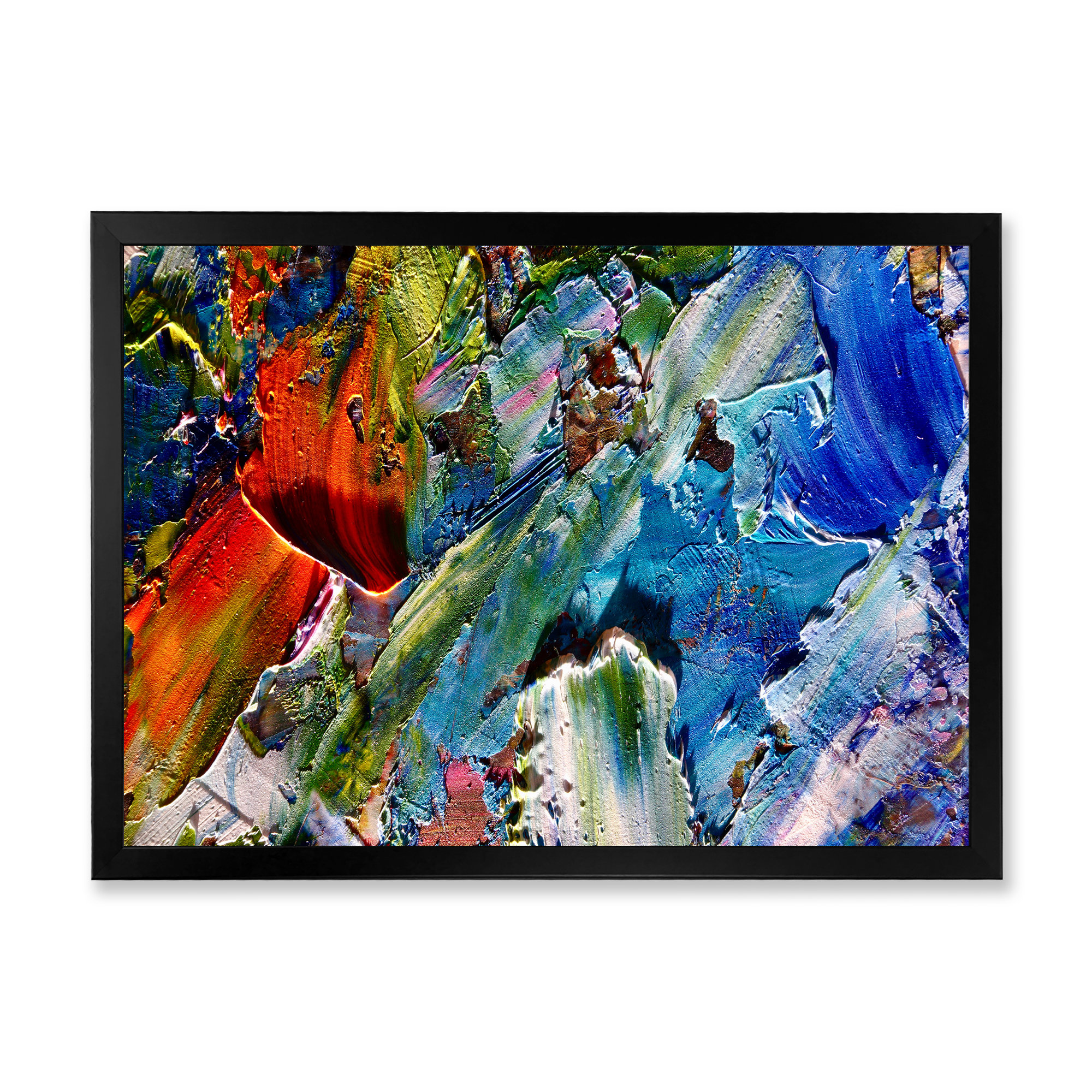 Wrought Studio Colorful Abstract Painting Strokes XV Colorful Abstract ...