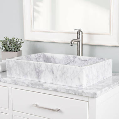Chevington Rembrandt Marble Vessel Sink 16.73'' Marble Circular Vessel ...