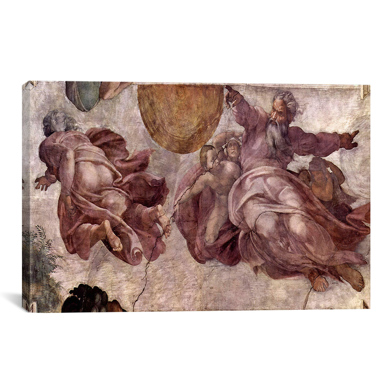 Vault W Artwork The Creation Of The Sun, Moon And Vegetation, 1511 by ...