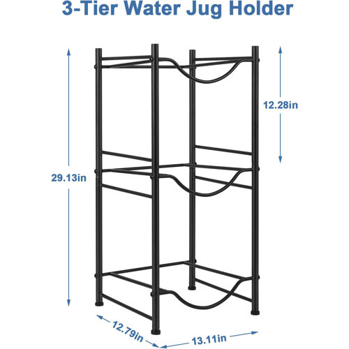Rebrilliant Layoni 29.1" H x 13" W x 13.2" D Water Cooler Jug Storage ...