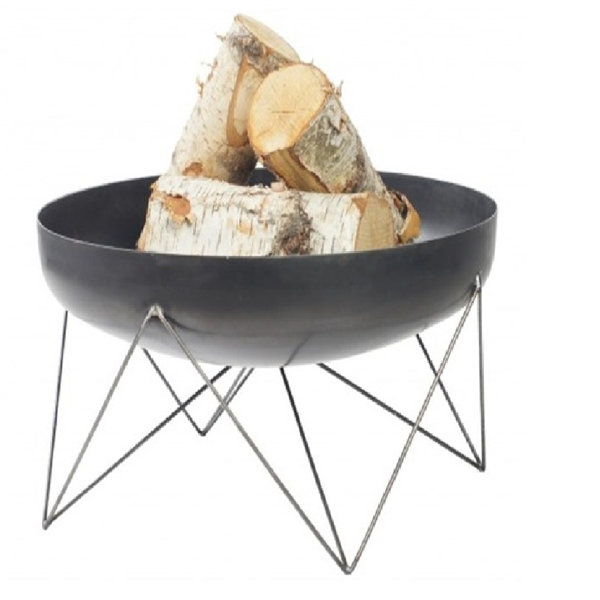 Borough Wharf Osbourn 60Cm H x 50Cm W Steel Wood Burning Outdoor Fire ...