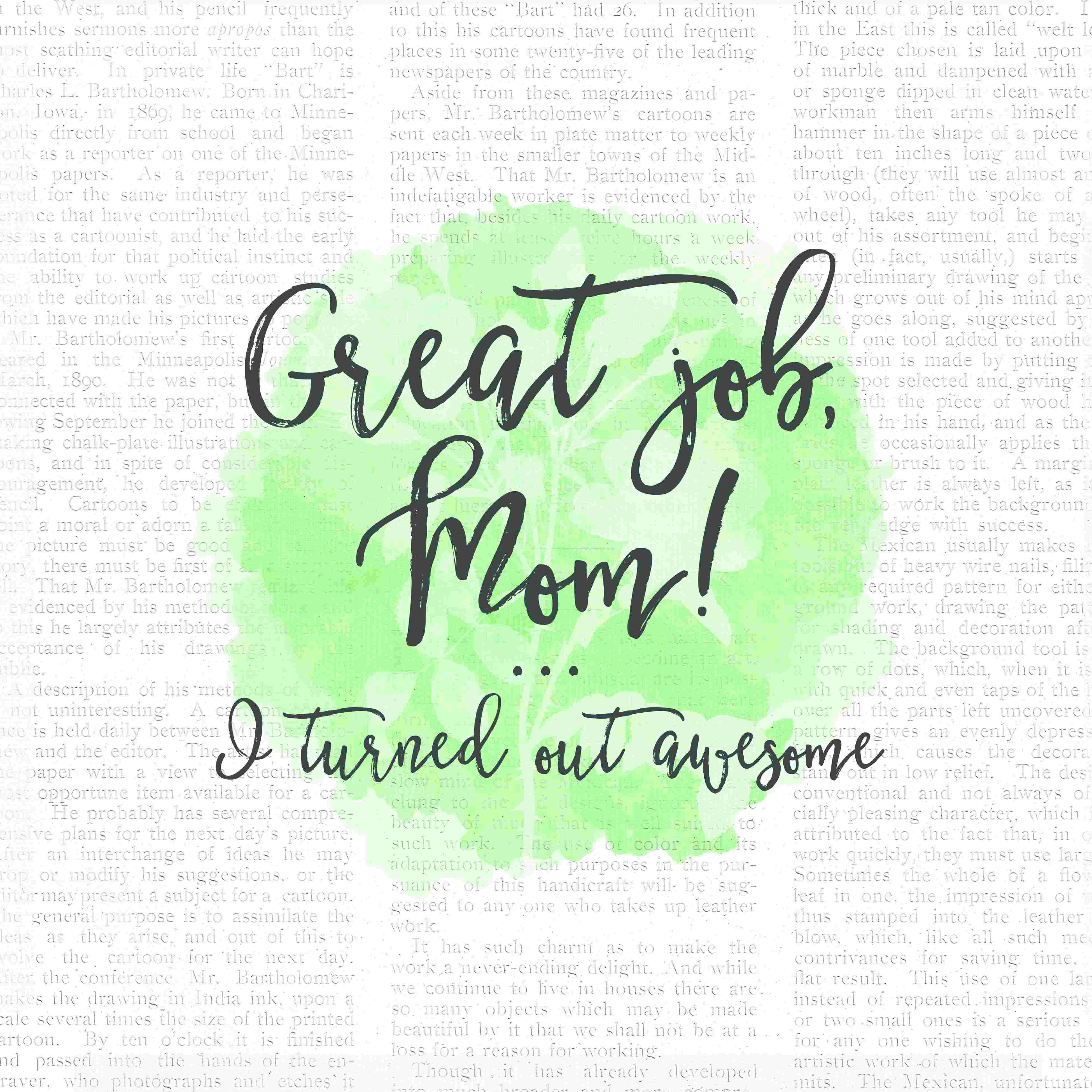 Trinx Great Job Mom - Wrapped Canvas Print | Wayfair