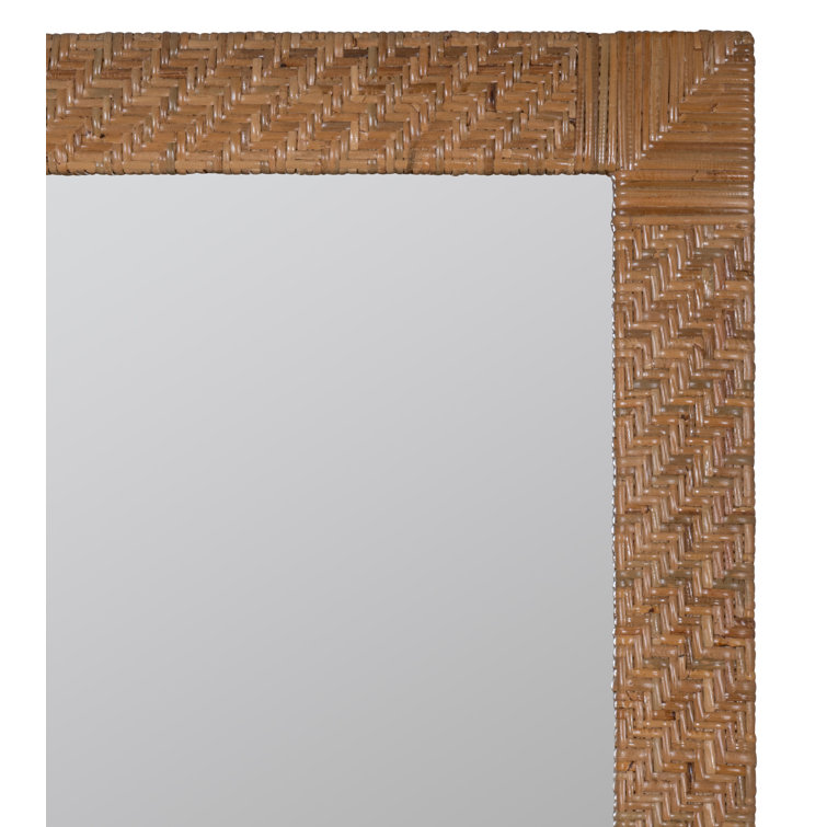 Cooper Classics Prudence Rectangular Rattan Wall Mirror | Perigold