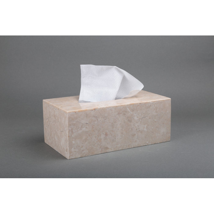 Canora Grey Rainsville Natural Marble Stone Rectangular Tissue Box ...