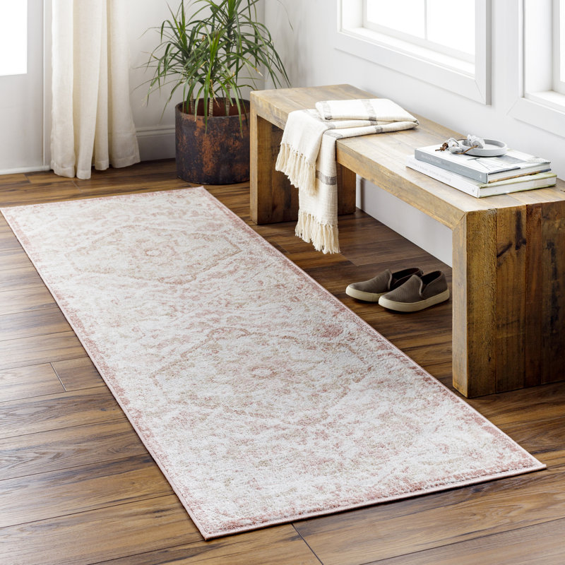 Lark Manor Cabello Oriental Pink/White Area Rug & Reviews | Wayfair