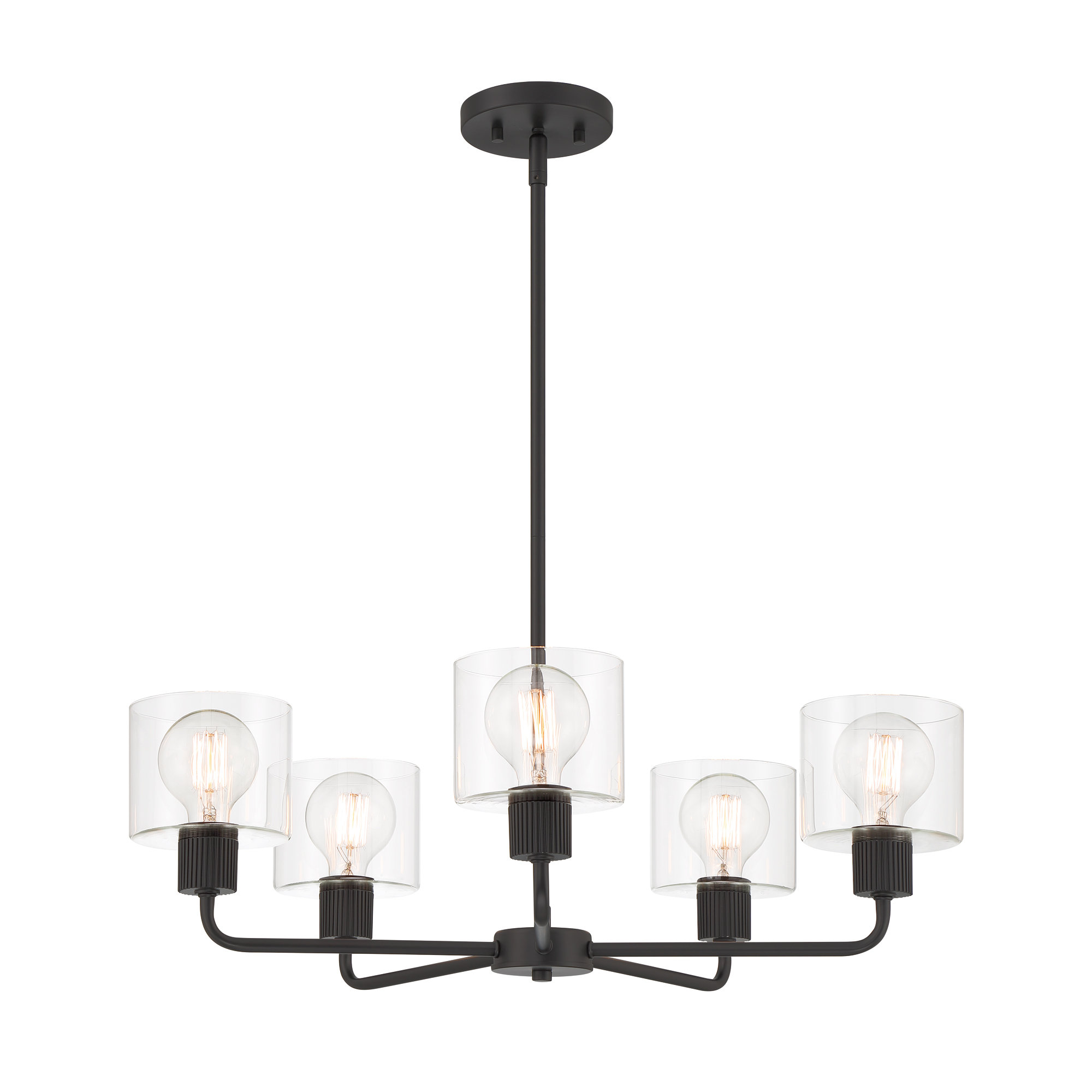 Breakwater Bay Aneta 5 - Light Dimmable Wagon Wheel Chandelier | Wayfair