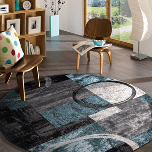 Wayfair | Blue Round Area Rugs You'll Love in 2022
