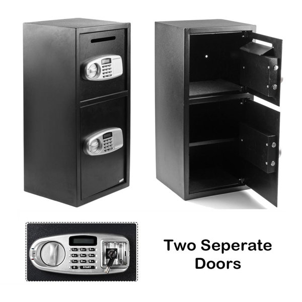 Winado Large Security Double Door Depository Safe Box with Dual-Lock ...
