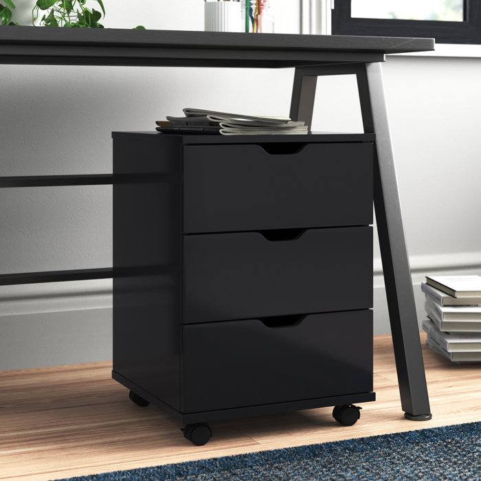 Zipcode Design™ Holmquist 15.7'' Wide 3 -Drawer Mobile Vertical Filing ...
