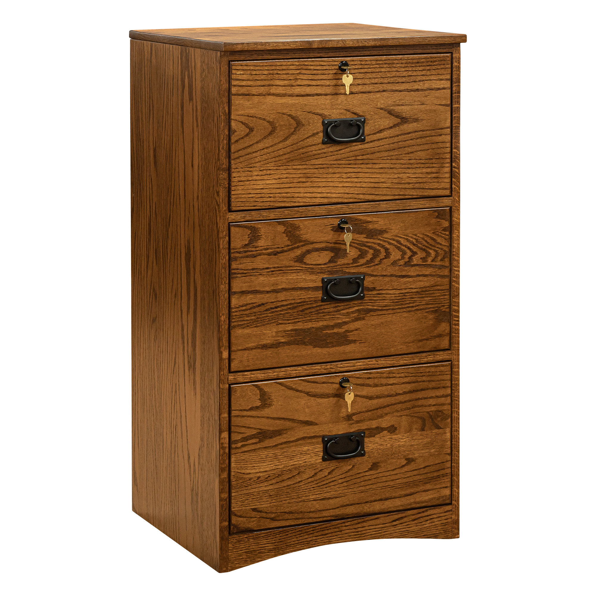 Loon Peak® Derman 21'' Wide 3 -Drawer Solid Wood Vertical Filing ...